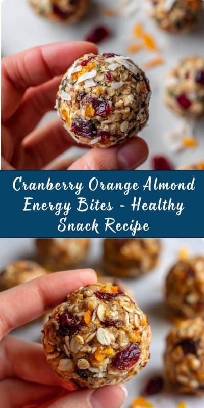 Cranberry Orange Almond Energy Bites: Wholesome Energy Boost Recipe