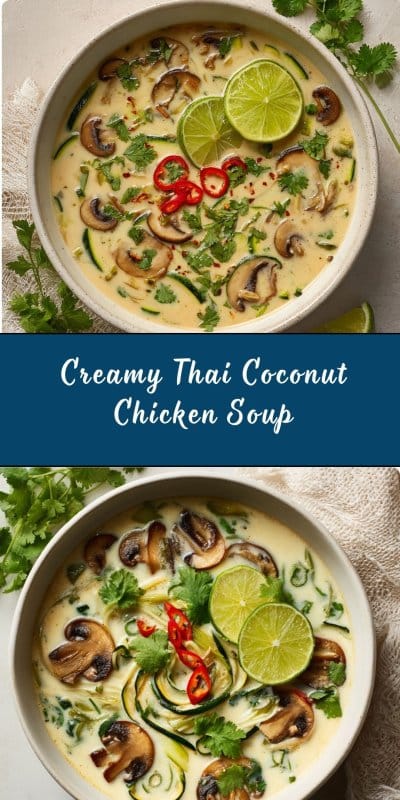 Thai Coconut Chicken Soup Recipe - Comforting Thai Cuisine Delight