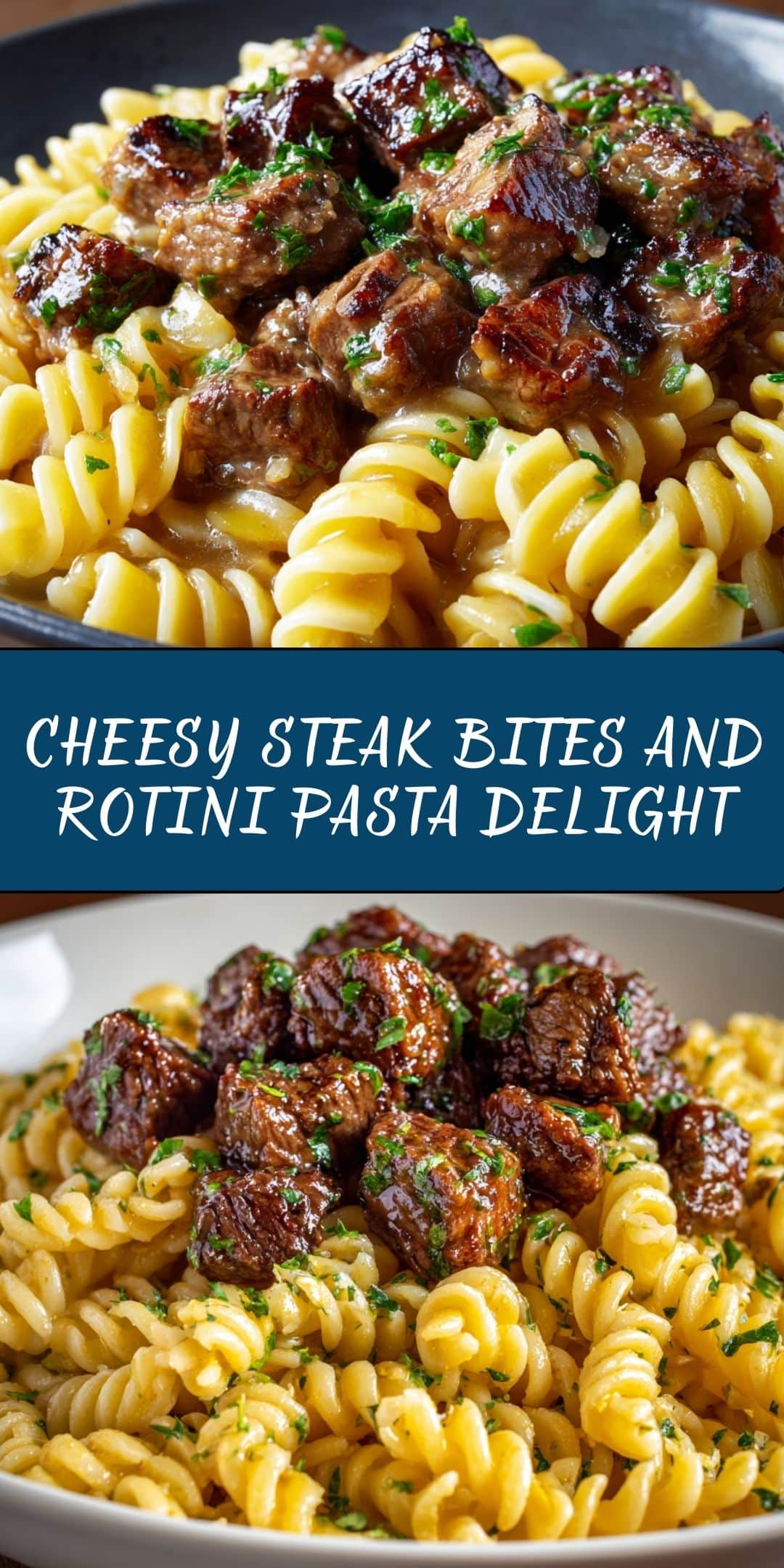 Cheesy Steak Bites and Rotini Pasta Recipe - Comforting Indulgence