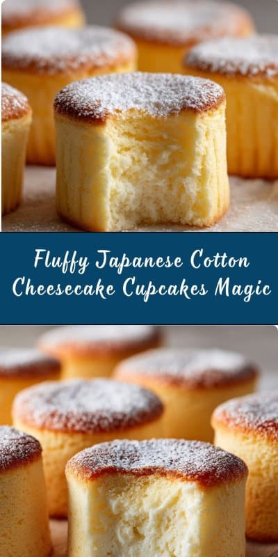 Fluffy Japanese Cotton Cheesecake Cupcakes - Light & Airy Dessert Recipe