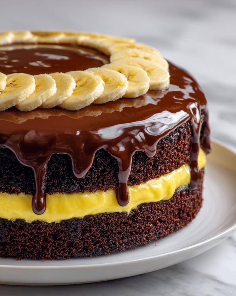 Double Chocolate Banana Layer Cake: Decadent & Moist Delight