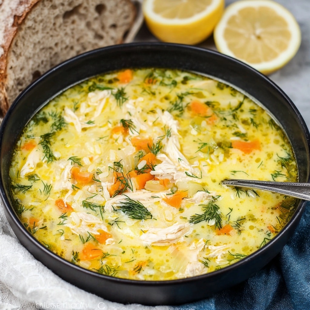 Avgolemono Greek Lemon Chicken Soup: Bright & Comforting