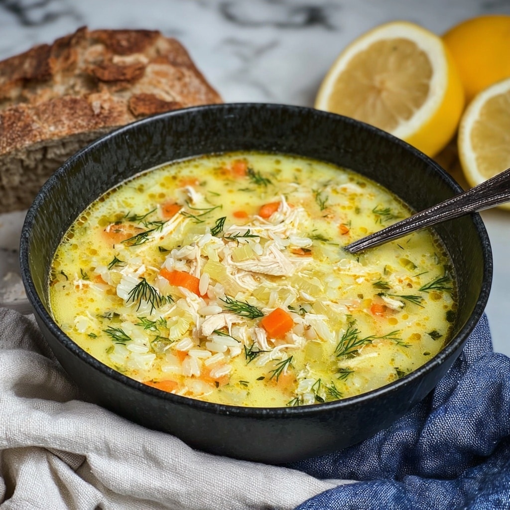 Avgolemono Greek Lemon Chicken Soup: Bright & Comforting